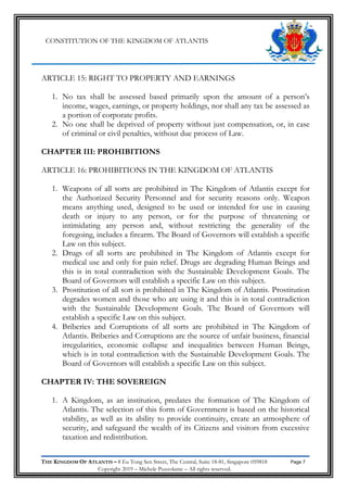 THE KINGDOM OF ATLANTIS CONSTITUTION | PDF | Geography | Science