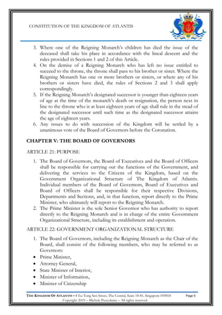THE KINGDOM OF ATLANTIS CONSTITUTION | PDF