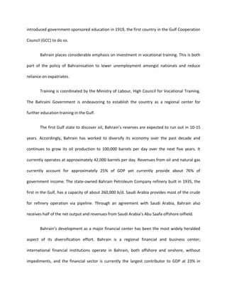 Kingdom of bahrain - narrative report | PDF