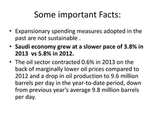 Budget Report of Saudi Arabia 2014 | PPTX