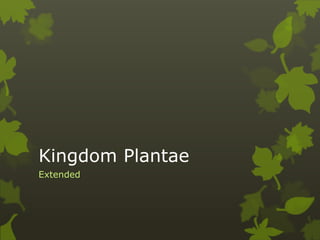 Kingdom plantae IGSCSE | PPT