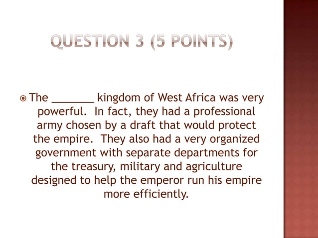Kingdoms and trading states of africa review | PPT