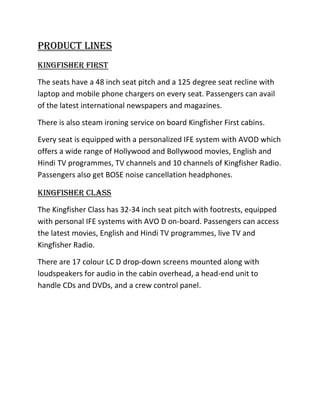 Kingfisher airlines, word | DOCX