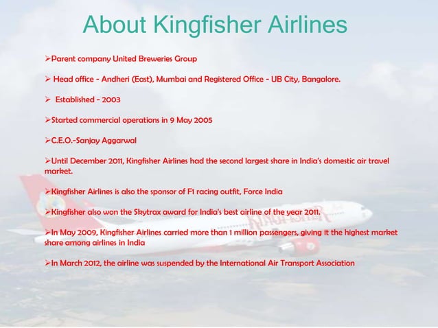 Organisational structure of Kingfisher airlines | PPTX