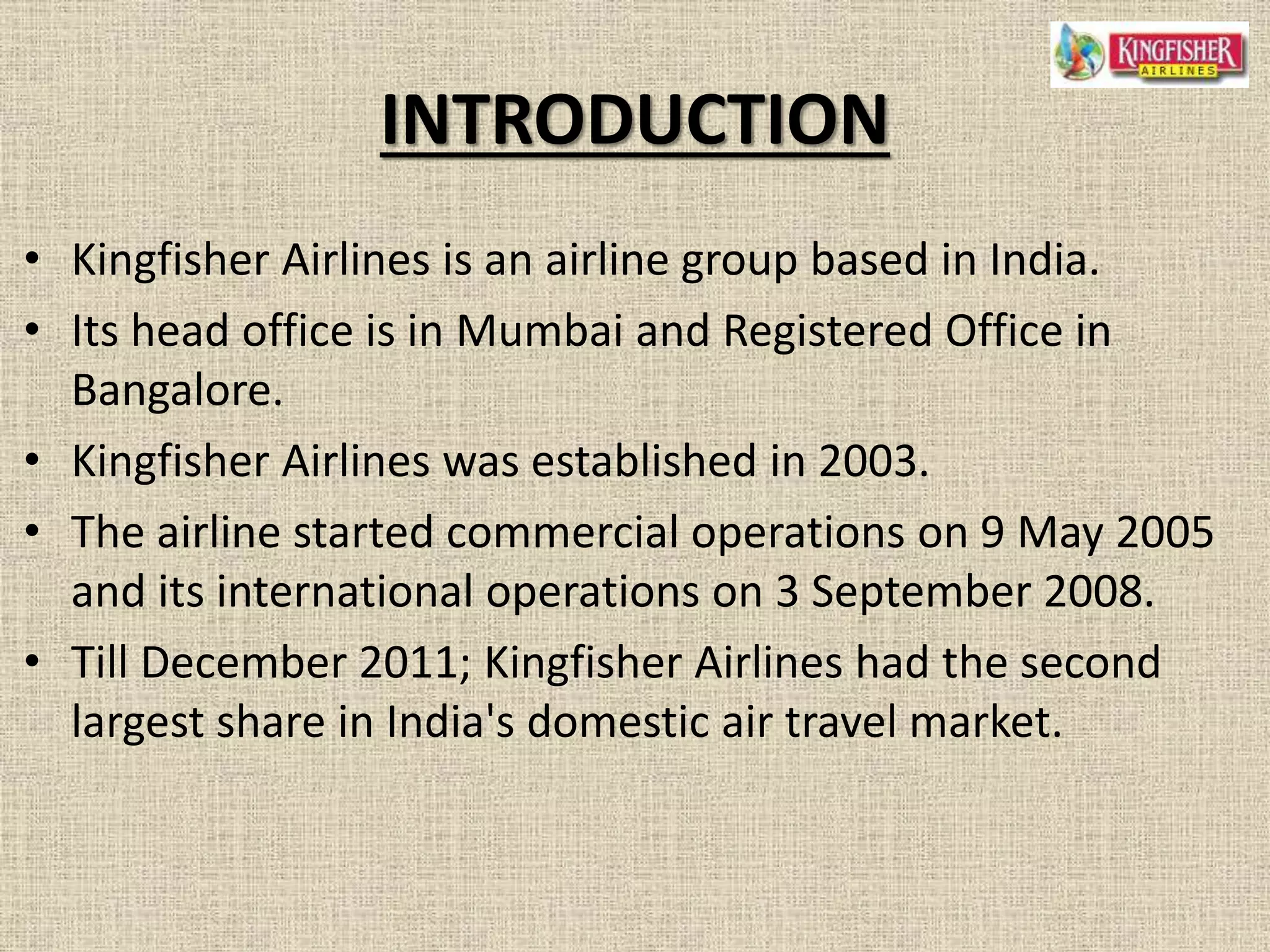 Kingfisher Airlines Crisis | PPTX