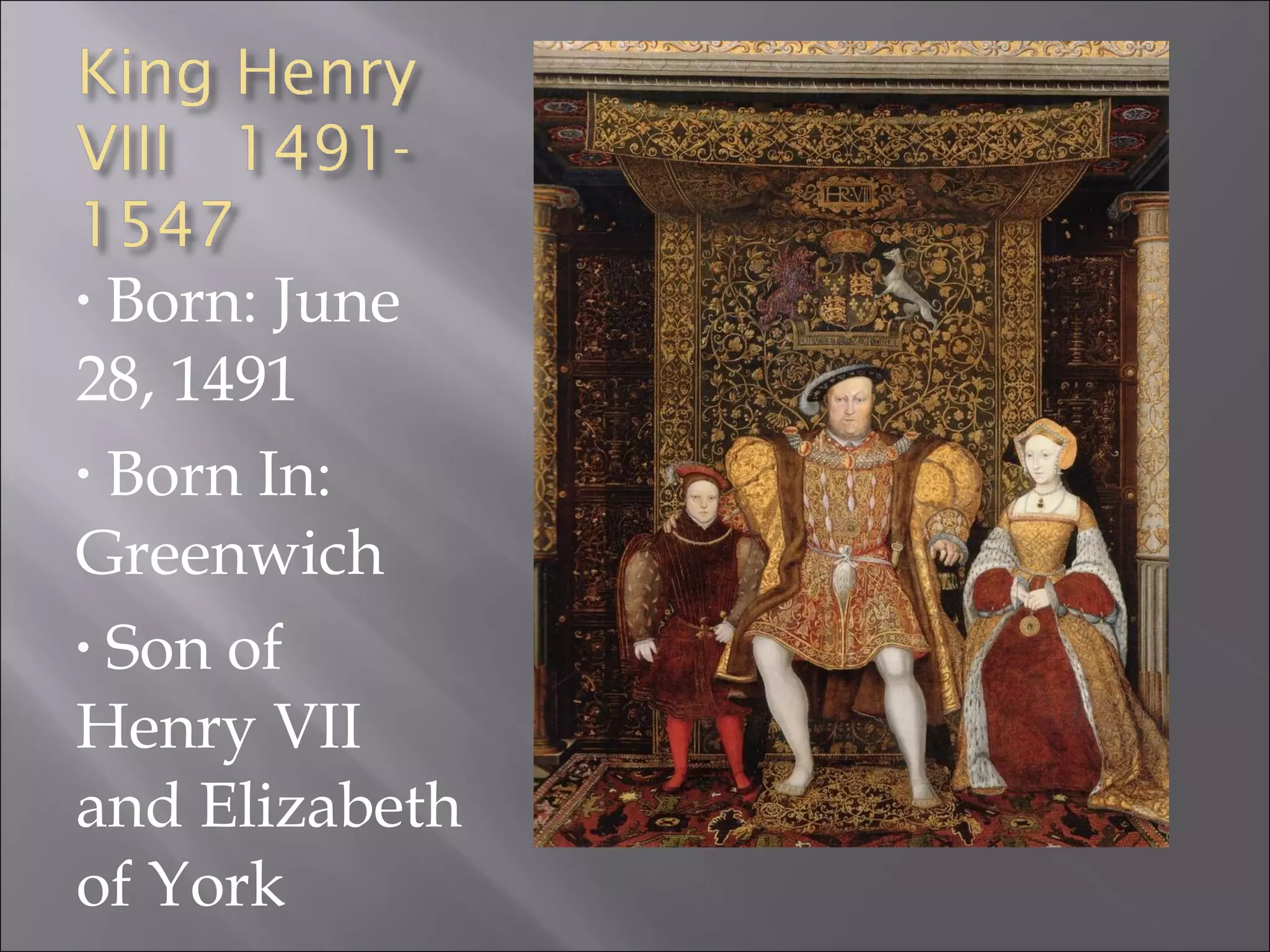 King Henry Viii | PPT | Celebrity Families | Pop Culture