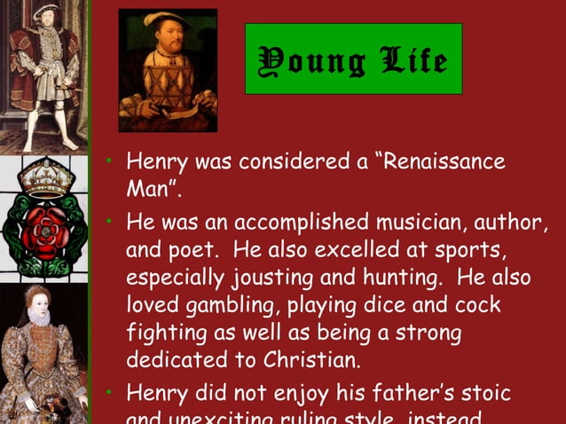 King Henry VIII | PPT | Birth | Personal Celebrations & Life Events