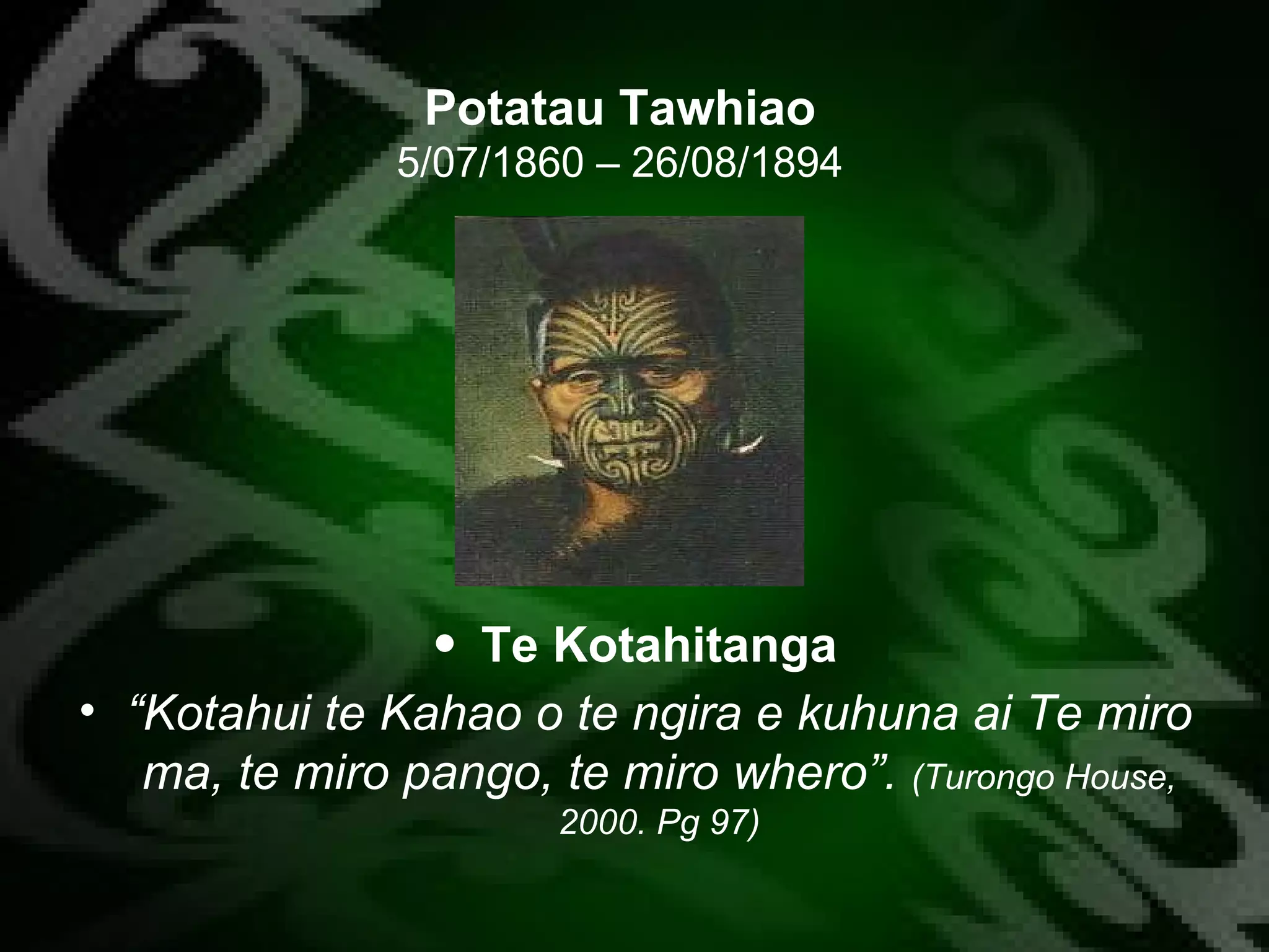 The Kingitanga Movement | PPT