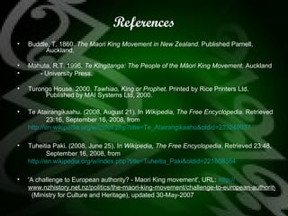 The Kingitanga Movement | PPT