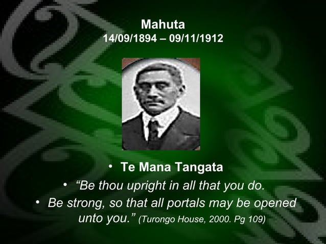 The Kingitanga Movement | PPT | Politics