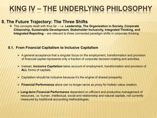 KING IV Report On Corporate Governance In South Africa Part I | PPTX