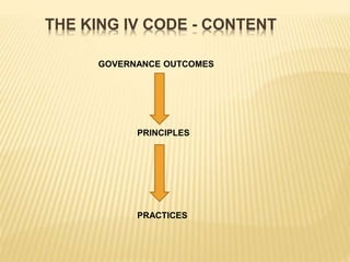 KING IV Report On Corporate Governance In South Africa Part I | PPTX
