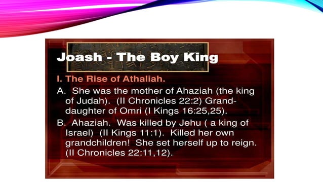 King Joash.pptx | Christianity | Religion & Spirituality