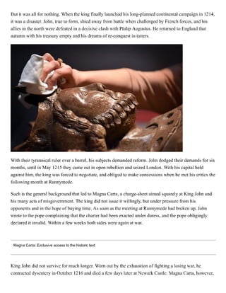 King john the most evil monarch in britain's history telegraph | PDF