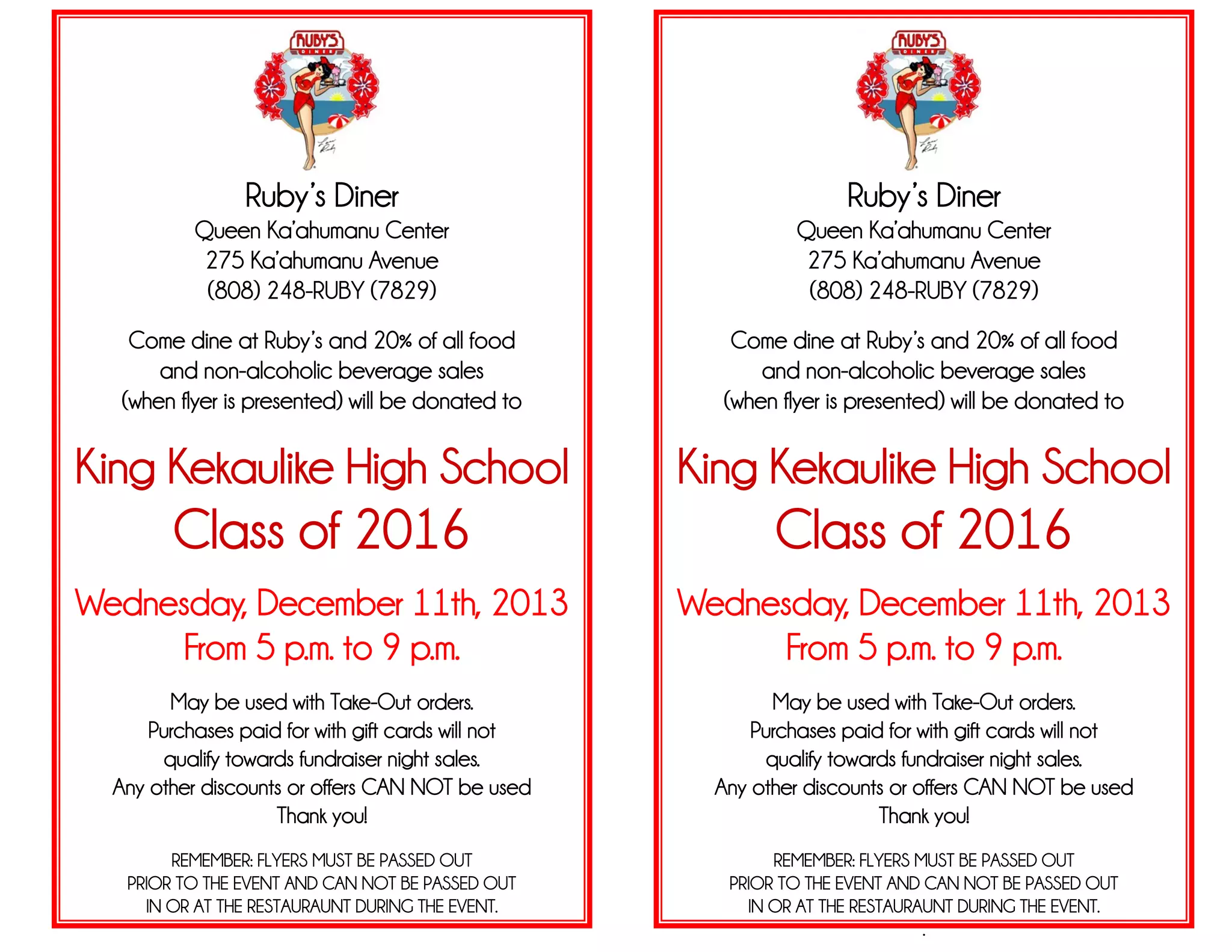 King Kekaulike High School Class of 2016 Fundraiser Flyer | PPT