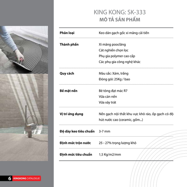 Keo dan gach KingKong | PDF