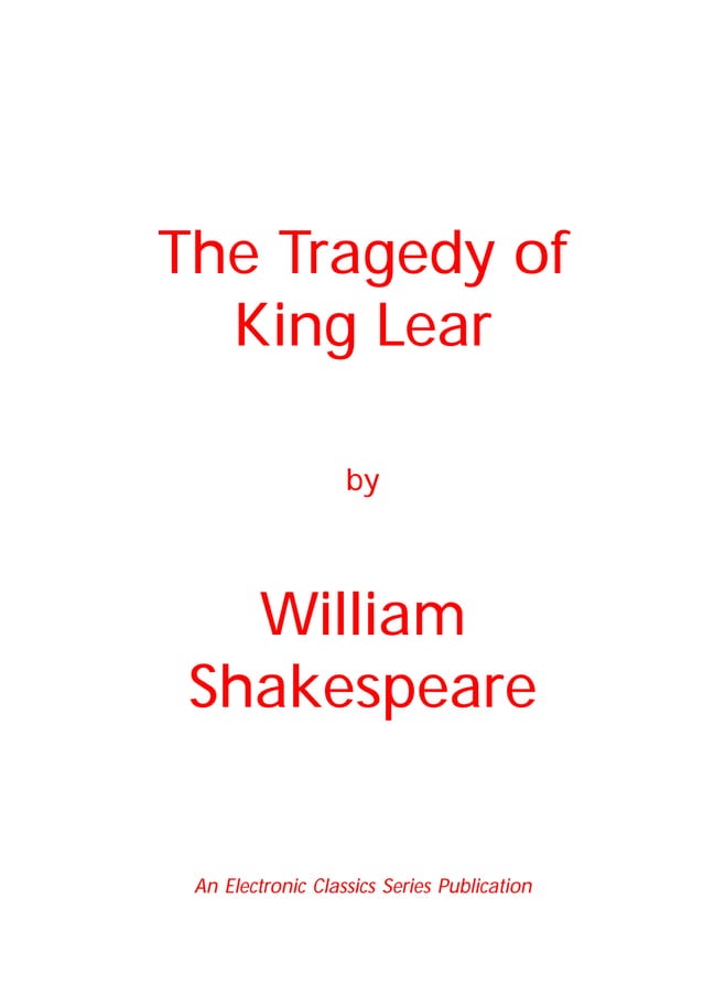 Shakespeare - King lear play | PDF
