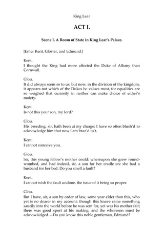 King lear - william shakespeare | PDF