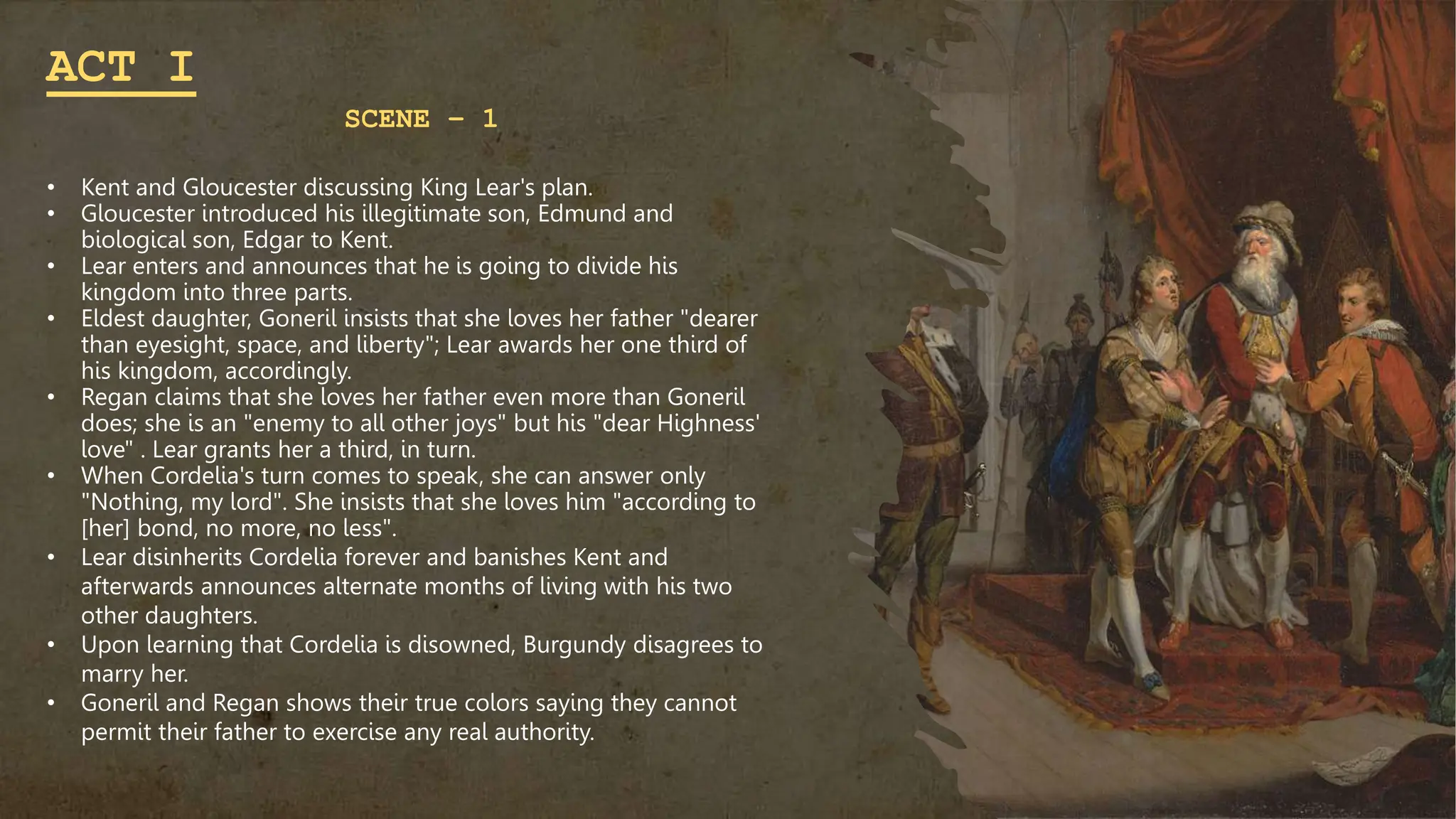 King Lear - A Tragic Hero Fall explained | PPTX