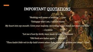 King Lear - A Tragic Hero Fall explained | PPTX