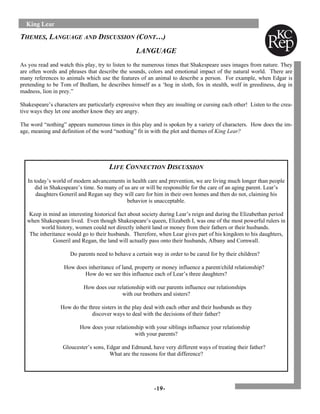 King Lear Learning Guide | PDF