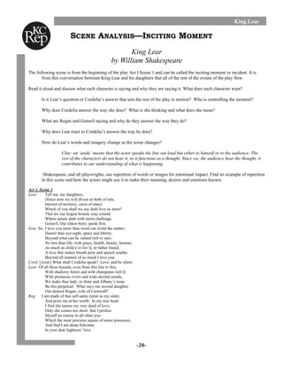 King Lear Learning Guide | PDF