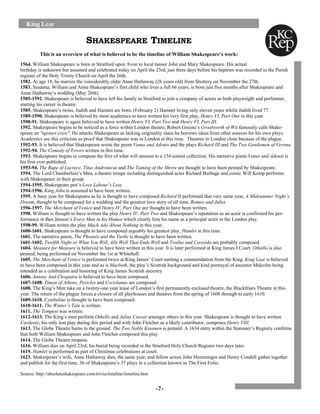 King Lear Learning Guide | PDF
