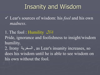 King lear madness and wisdom | PPT