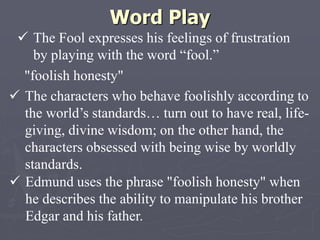 King lear madness and wisdom | PPT