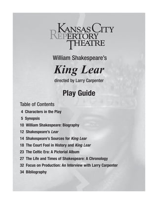 King Lear Play Guide | PDF