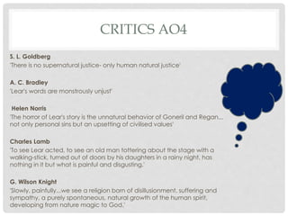 King Lear Quotes AO2, AO3 & AO4- A2 EXAM | PPTX | Obscenity and ...