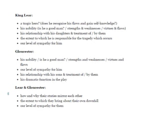 King lear question inspiration | PPT