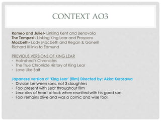 King lear revision presentation | PPTX