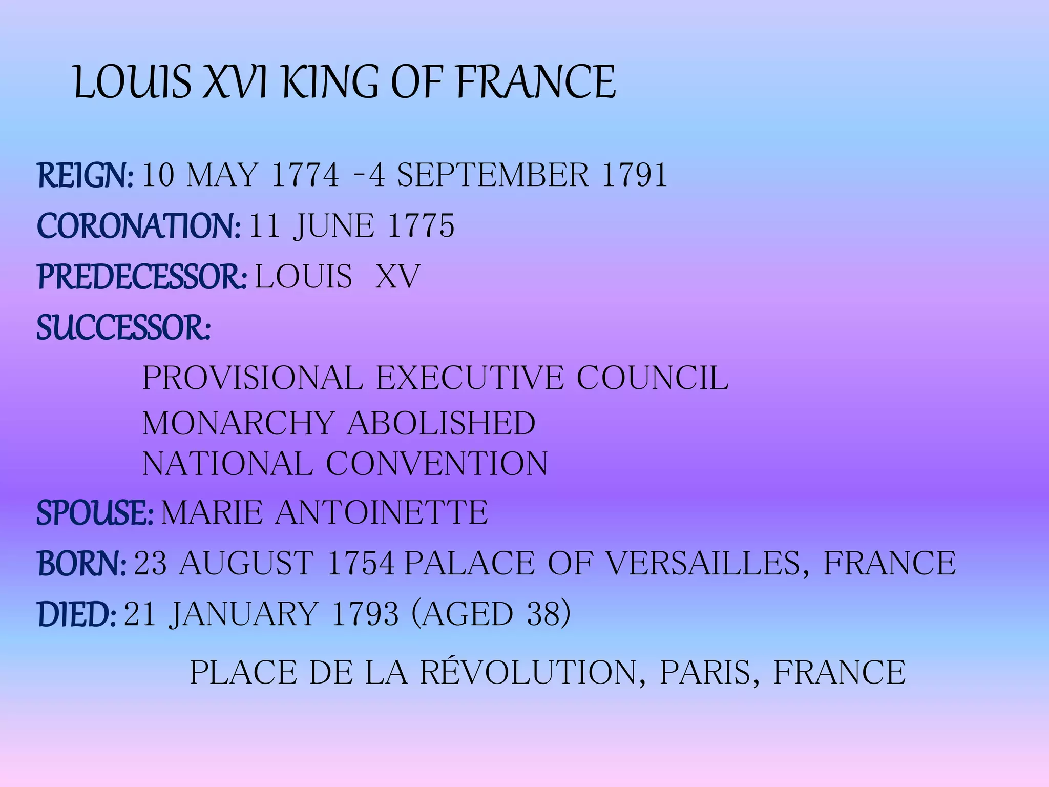 King Louis XVI | PPTX