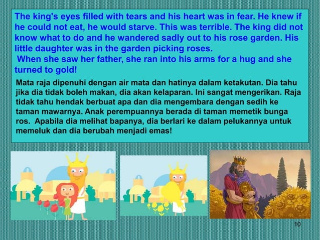 King Midas and The Golden Touch - A Story with Life Lessons (English & Malay).pptx