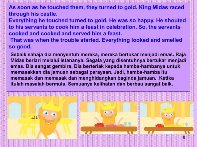 King Midas and The Golden Touch - A Story with Life Lessons (English & Malay).pptx