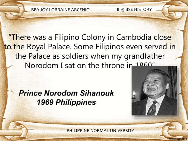 King norodom I of Cambodia and his love in the Philippines | PPTX ...