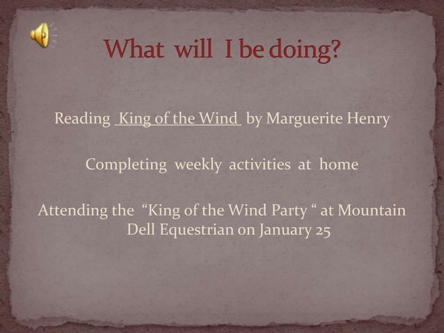 King of the wind project | PPT