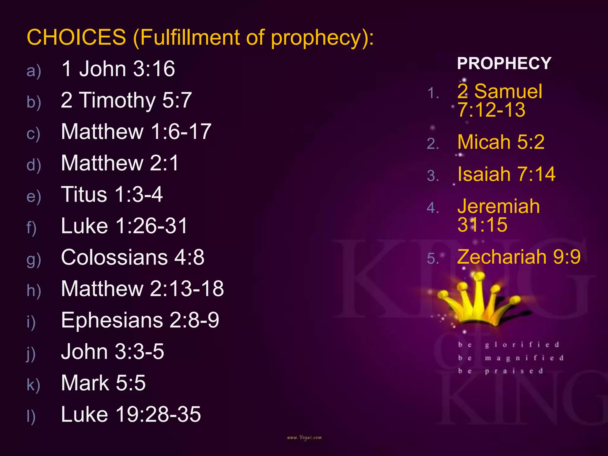 The King: Jesus the Promised King | PPTX