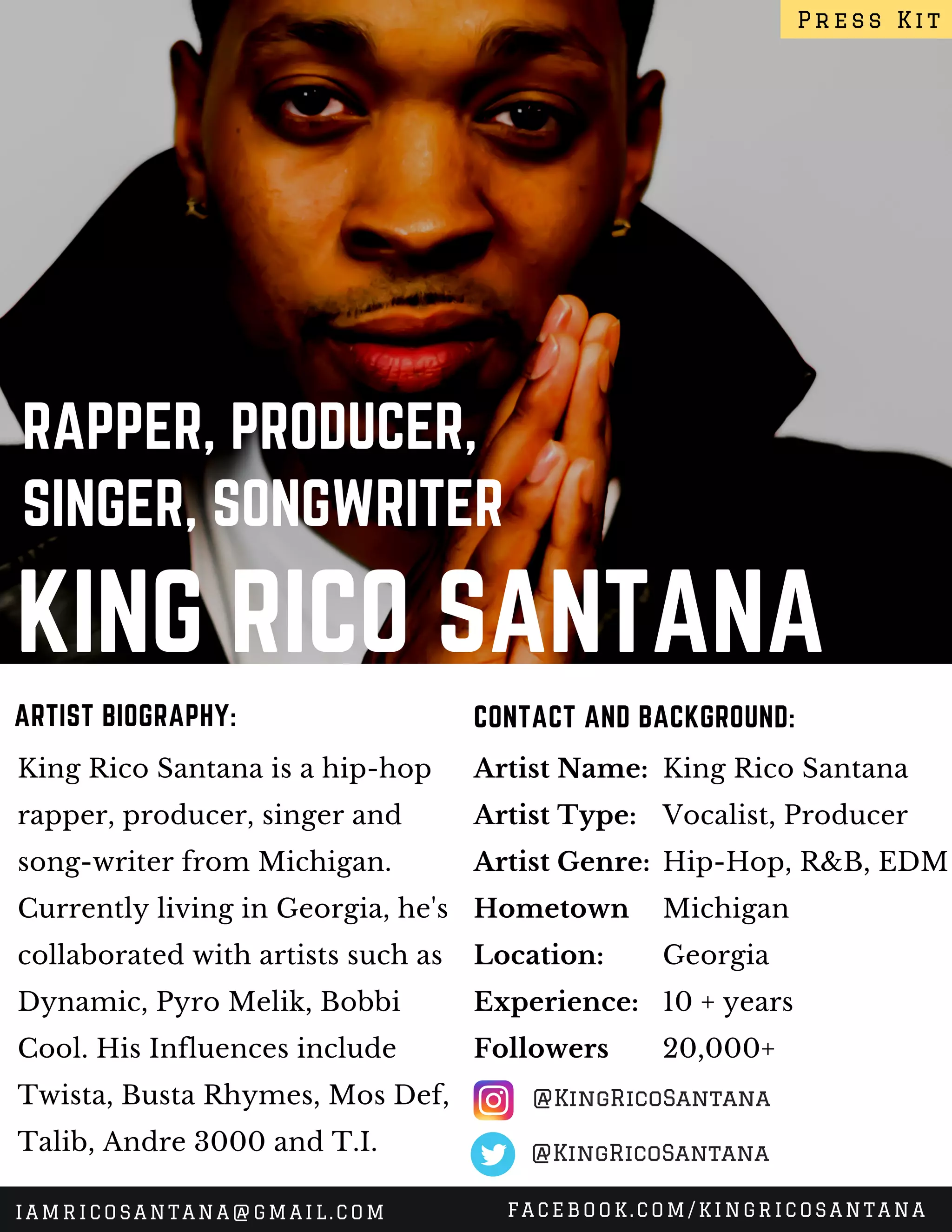 King Rico Santana Electronic Press Kit | PDF