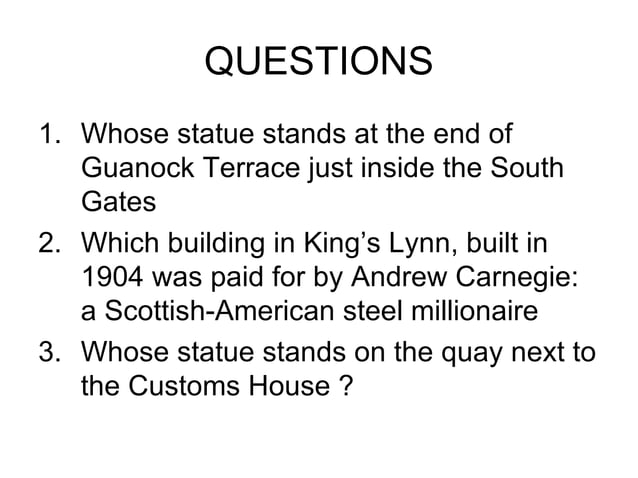 King’s Lynn Quiz | PPT