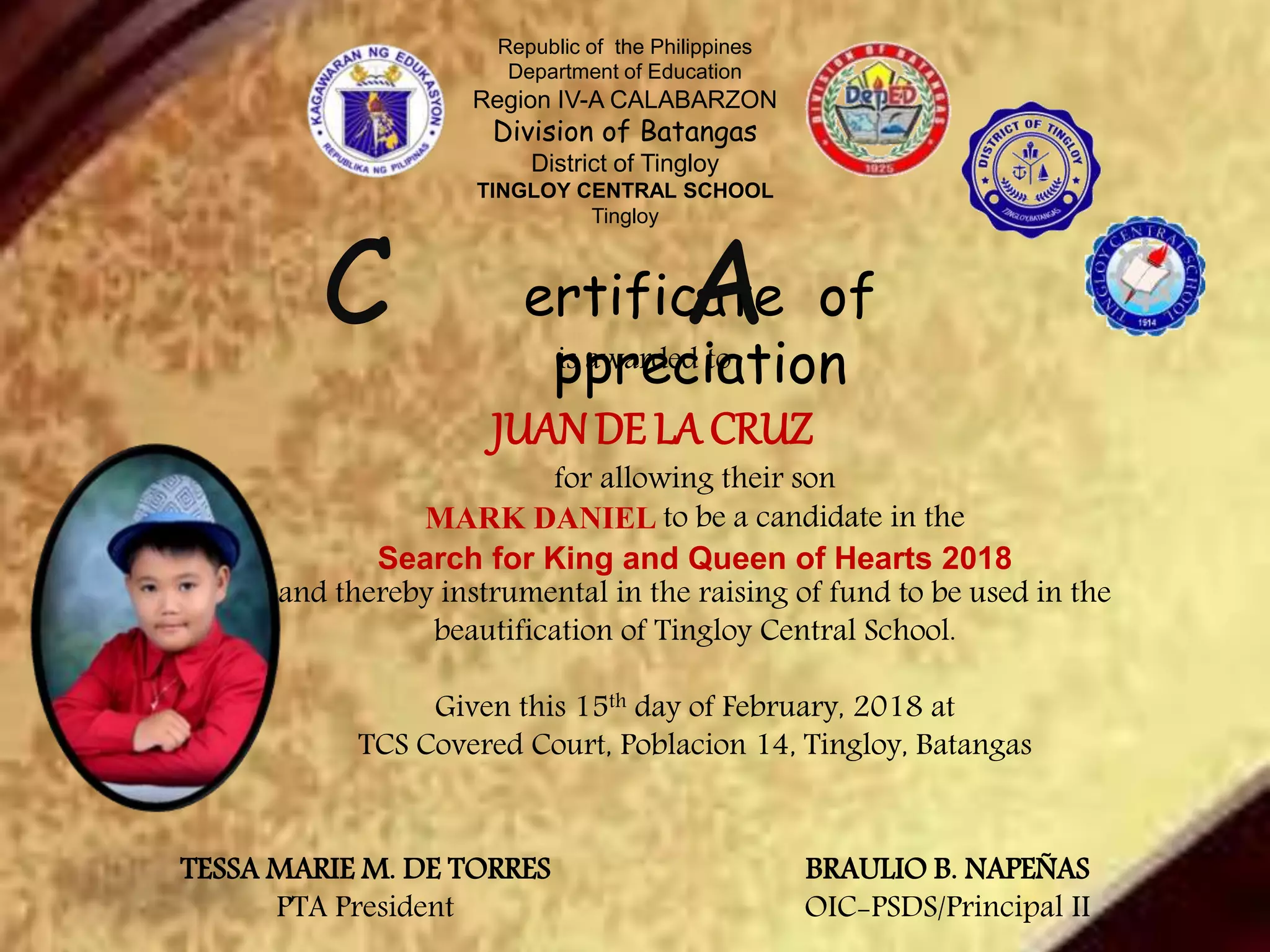 Kings and queen of hearts certifiactes | PPTX