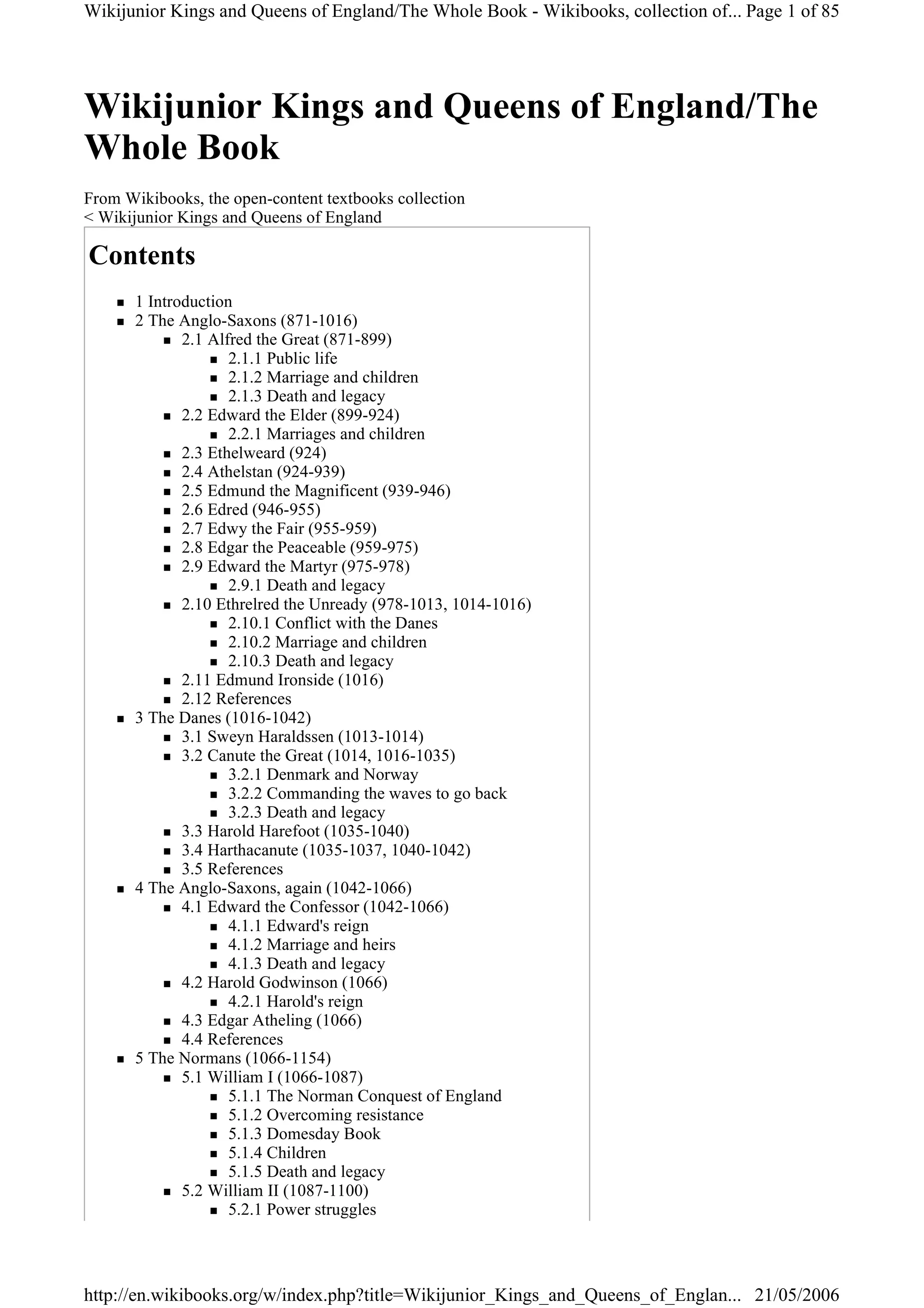 Kings and queens of england | PDF