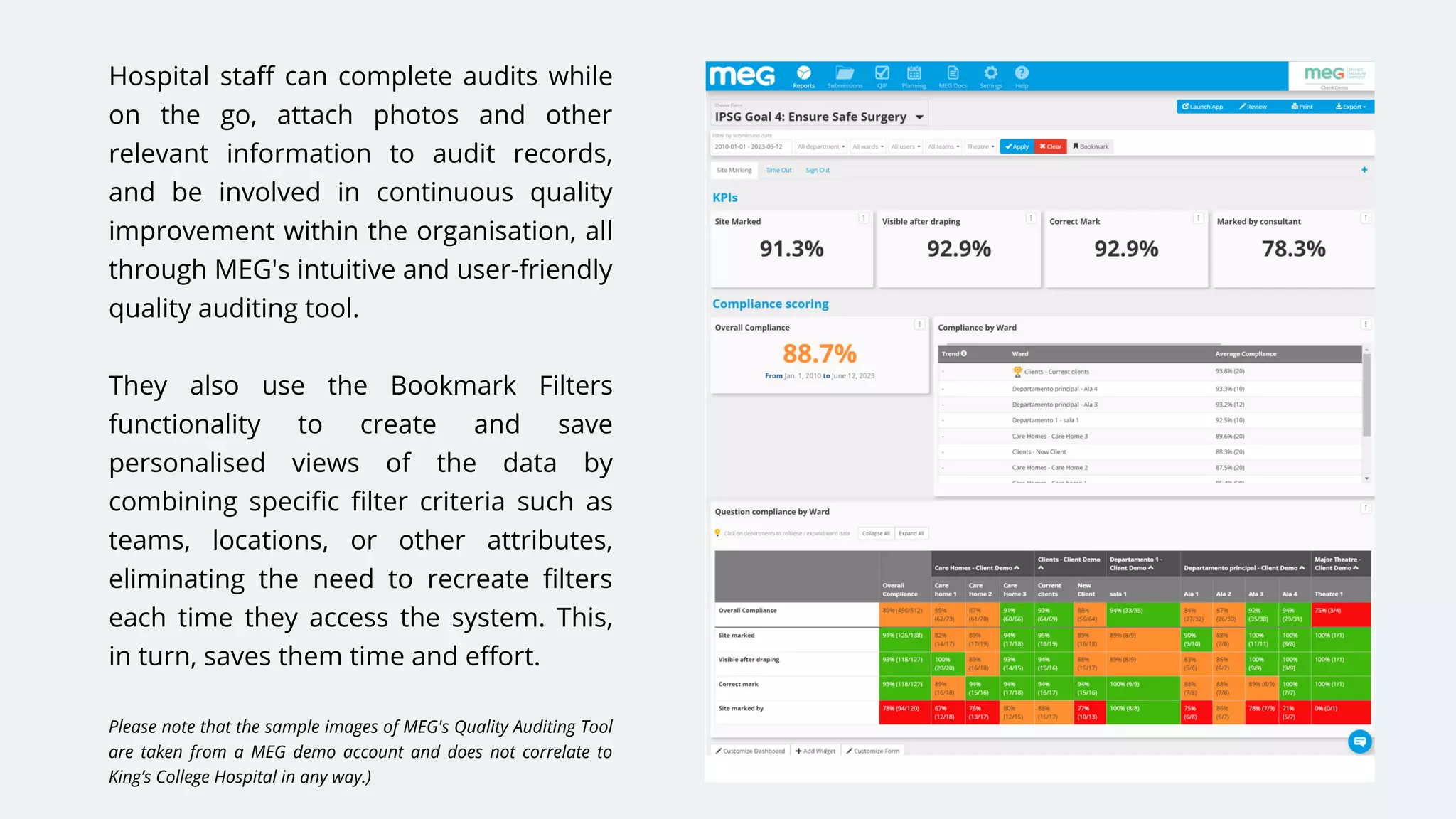 Transforming Quality Auditing at King's College Hospital Using MEG ...