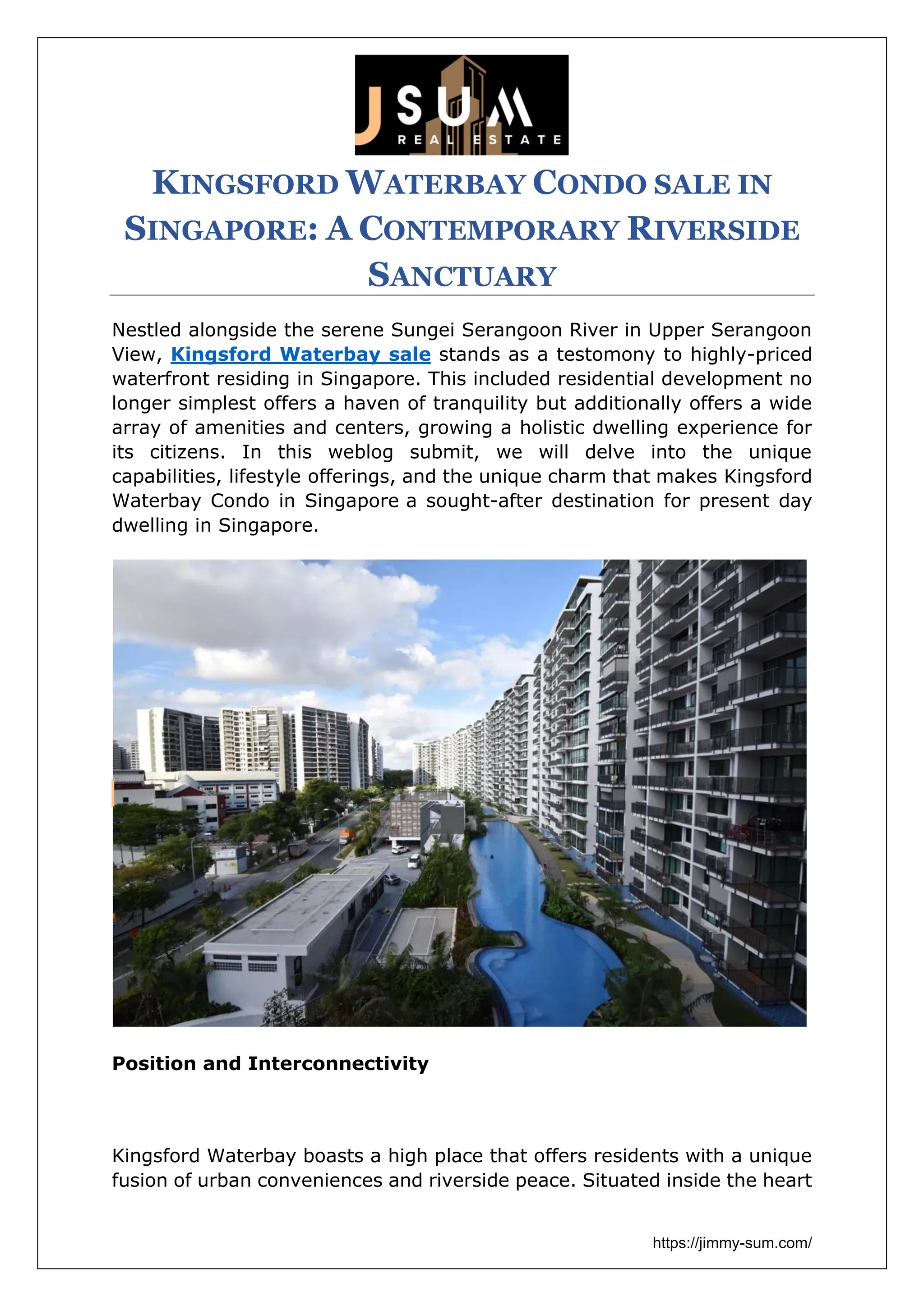 KINGSFORD WATERBAY CONDO SALE IN SINGAPORE A CONTEMPORARY RIVERSIDE ...