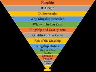 Kingship Role, Duties and Concept of Divinity | PDF
