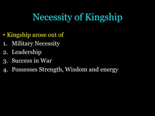 Kingship Role, Duties and Concept of Divinity | PDF