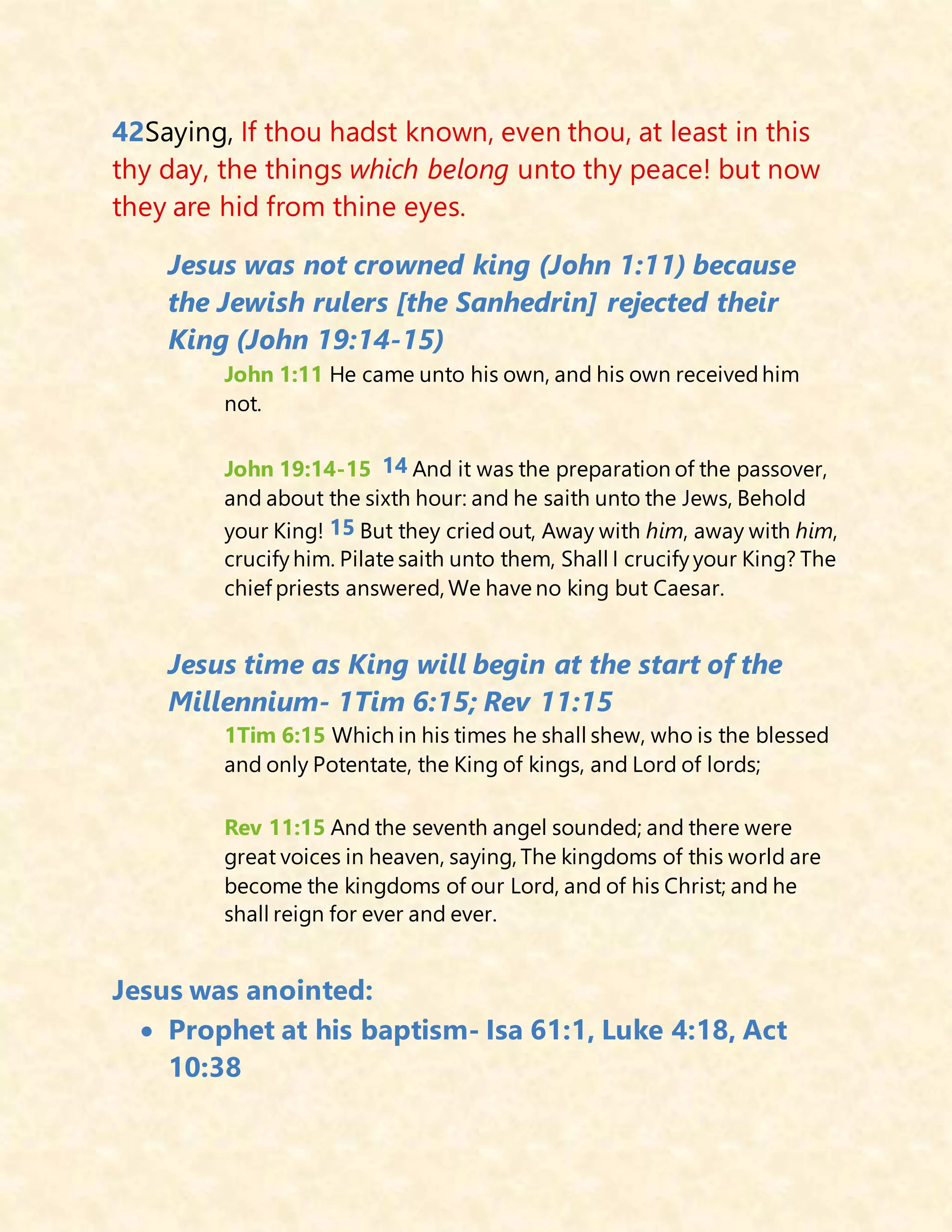 Kingship of Jesus | PDF