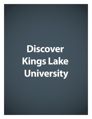 Kings Lake University Brochure | PDF | Professional School ...