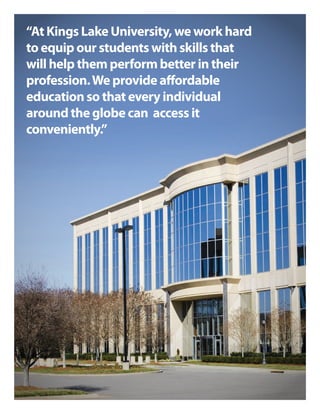 Kings Lake University Brochure | PDF | Professional School ...